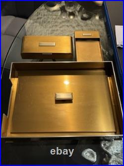 Rare! Vintage Silver Crest Bronze Mid Century Modern 4 Piece Desk ...